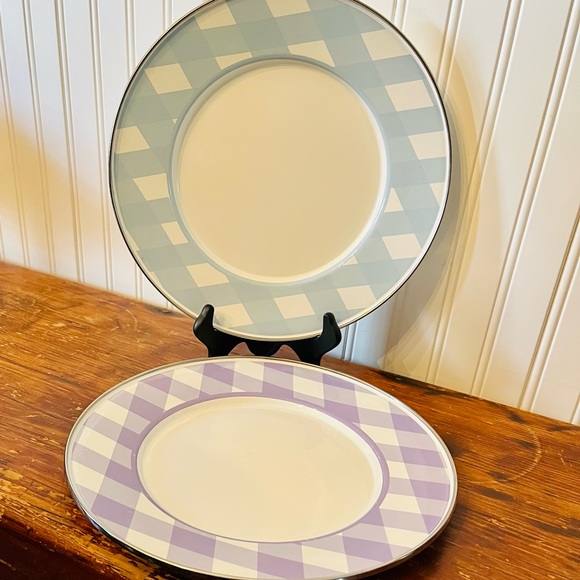 Accents | Enamelware Plates Gingham Pattern Easter Decor | Poshmark